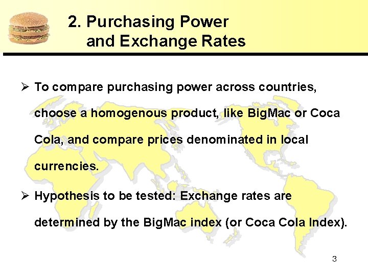 Empirical Analysis of Purchasing Power Parity Big Mac