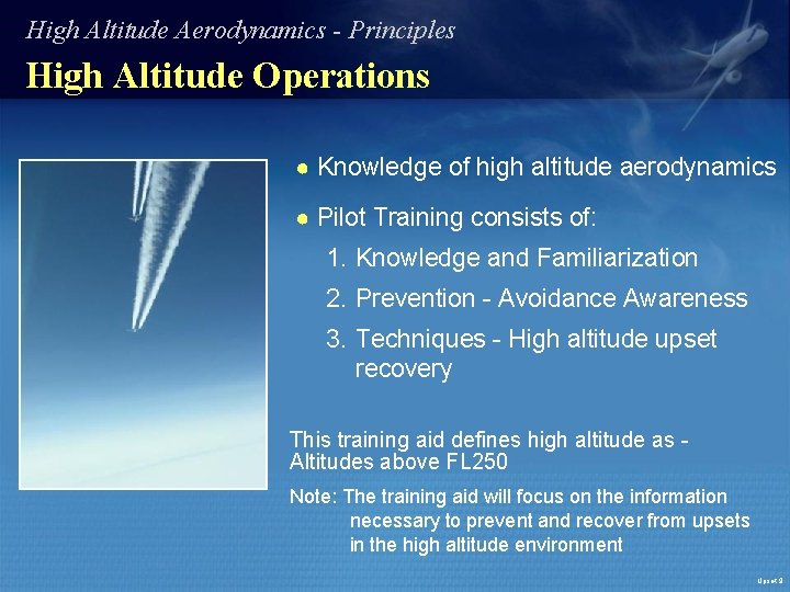 Airplane Upset Recovery High Altitude Operations Airplane Upset