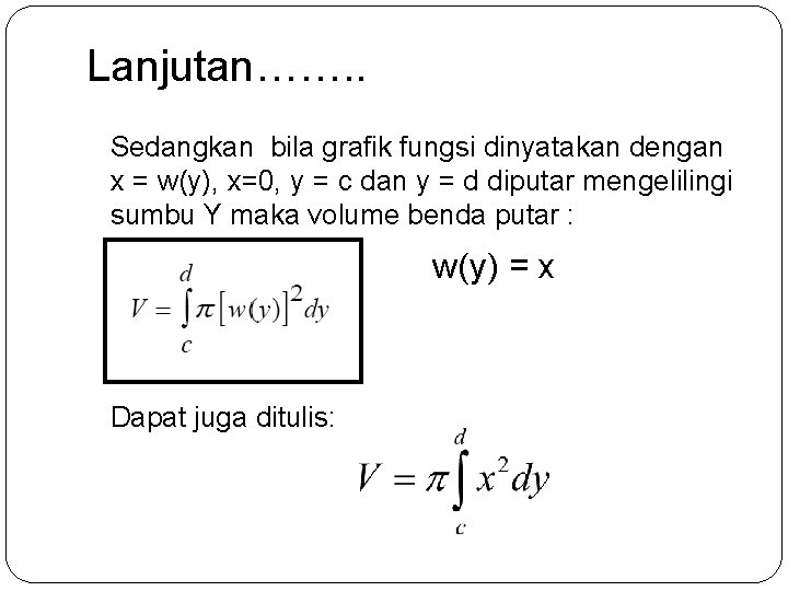 KALKULUS 2 INTEGRAL TEKNIK INFORMATIKA UNIVERSITAS MUHAMMADIYAH SUKABUMI