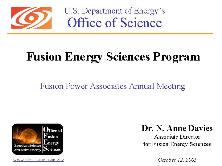 U S Department of Energys Office of Science