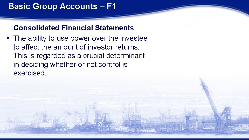 Basic Group Accounts F 1 Syllabus Management Level