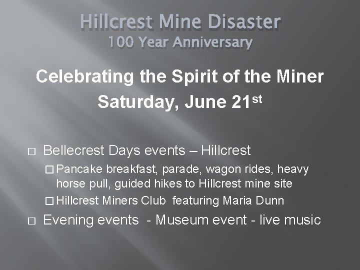HILLCREST MINE DISASTER JUNE 19 1914 Hillcrest Mine