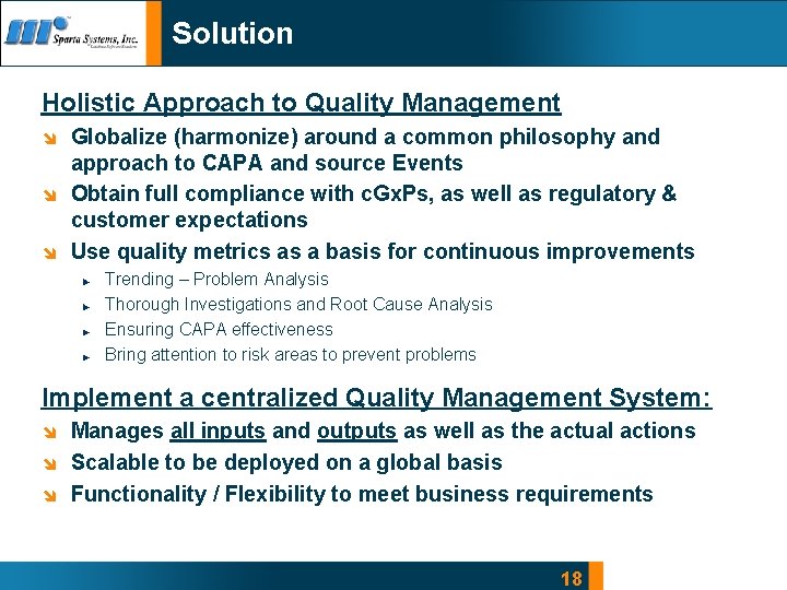 Implementing a Holistic Approach to your Quality Management