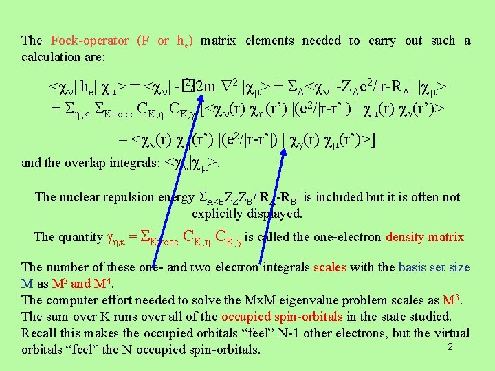 Electronic Structure Theory TSTC Session 5 1 BornOppenheimer