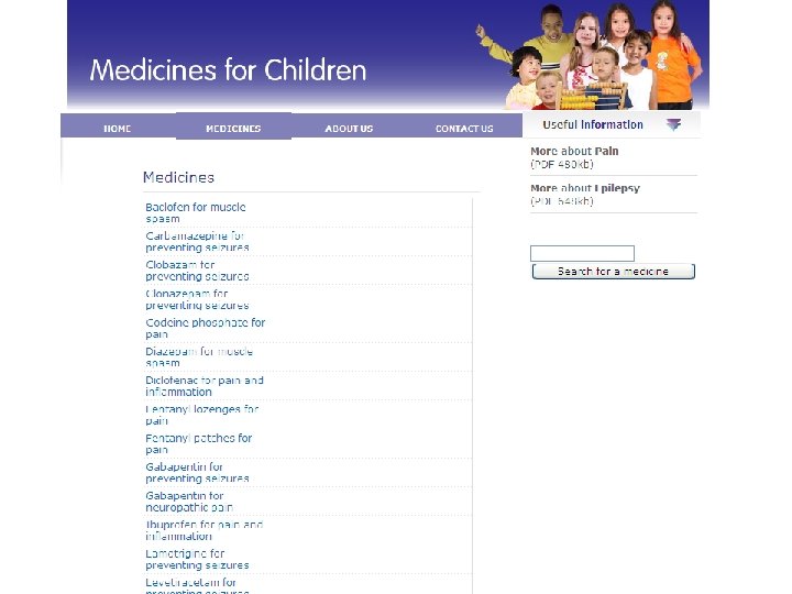 Medicines for Children Information for Parents and Carers