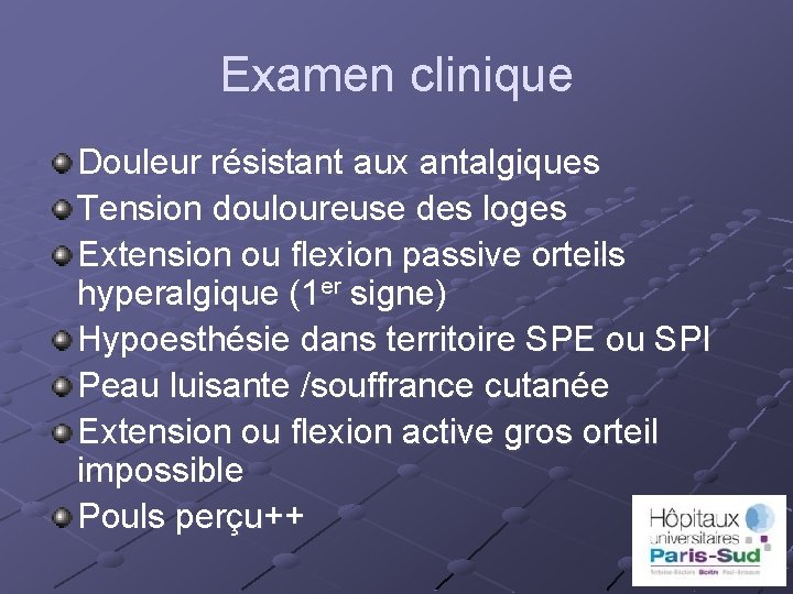Syndrome de loges des membres infrieurs V MOLINA