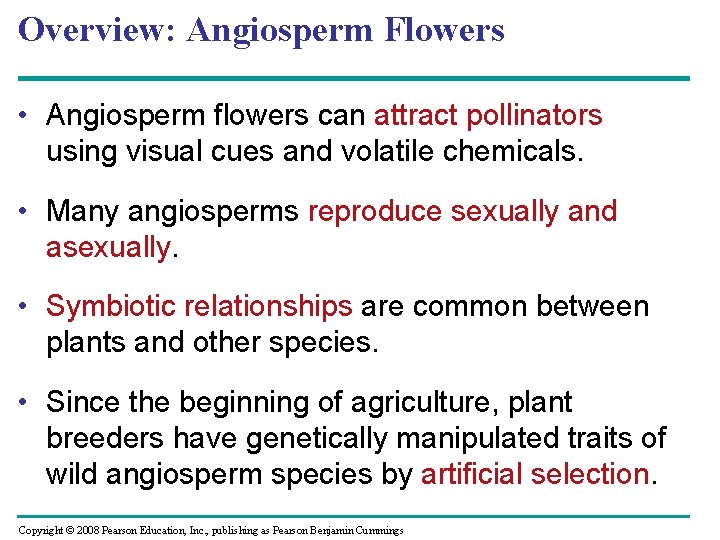 Chapter 38 Angiosperm Reproduction and Biotechnology Power Point