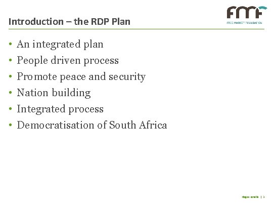 RDP Housing and the PreEmptive Clause A rights