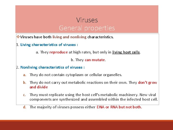 Lecture16 Viruses Viruses General properties v Viruses are