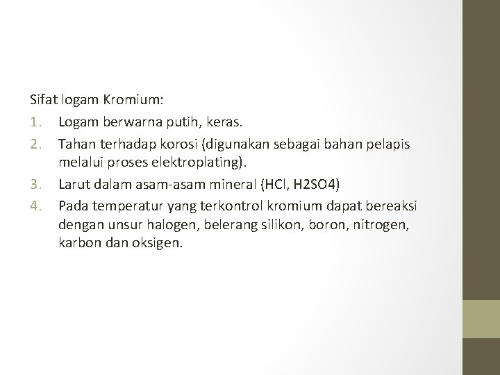 Kromium Mangan dan Besi 1 2 3 Monica