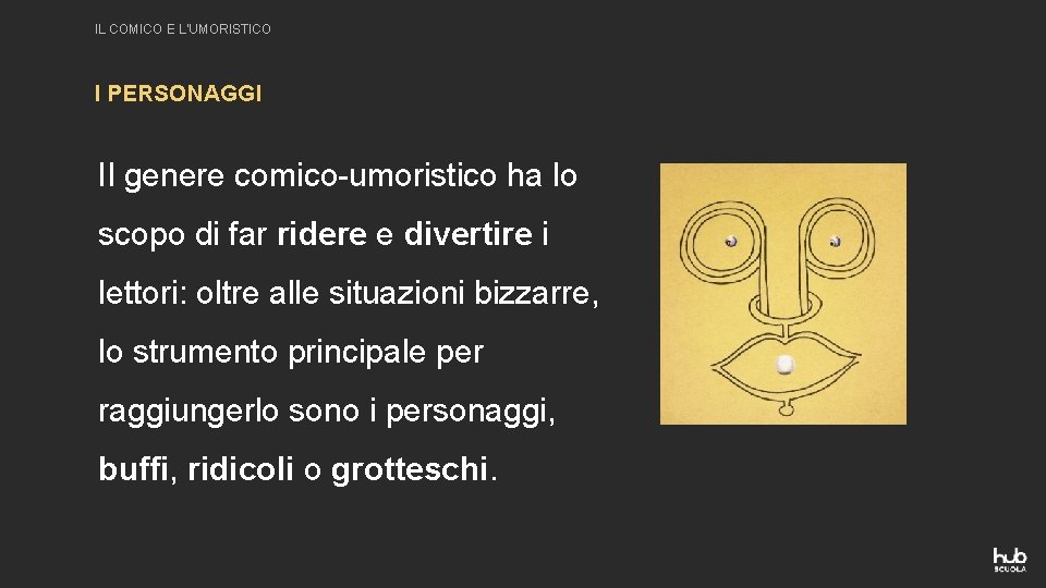Il comico e lumoristico I personaggi IL COMICO
