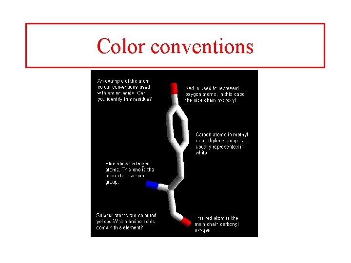 Structural hierarchy in proteins Color conventions Protein Geometry