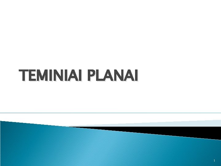 TEMINIAI PLANAI 1 KAIP PLANUOTI DARB PAGAL ATNAUJINTAS