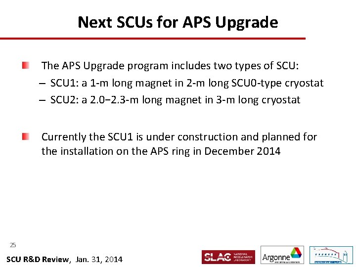 Superconducting Undulator SCU Development at ANL Efim Gluskin