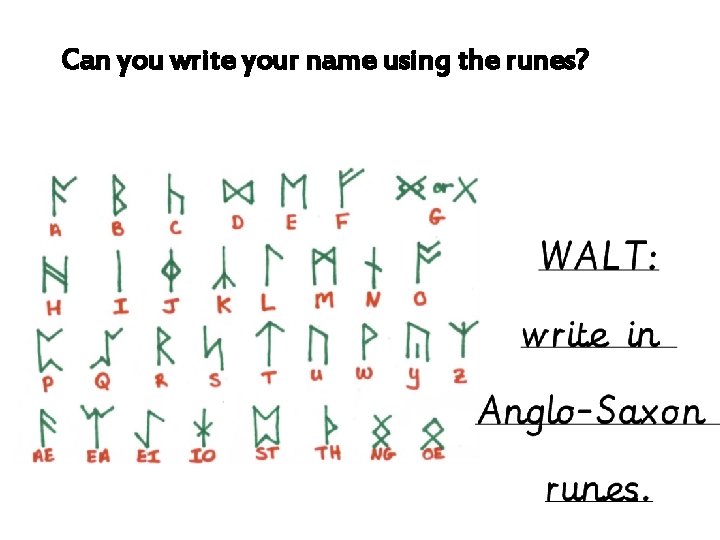 Anglo Saxon Runes Anglo Saxon Runes The letters