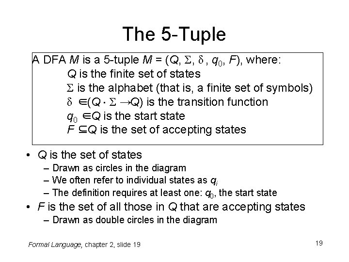 Chapter Two Finite Automata Formal Language chapter 2