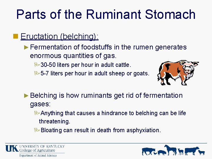 Digestive Physiology of Farm Animals Dr Richard Coffey