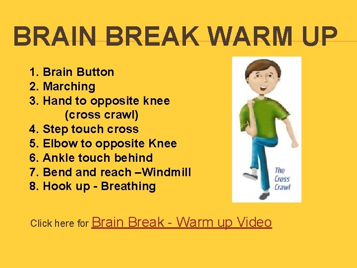 BRAIN BREAKS OPTIMIZE LEARNING LETS GET MOVING BRAIN