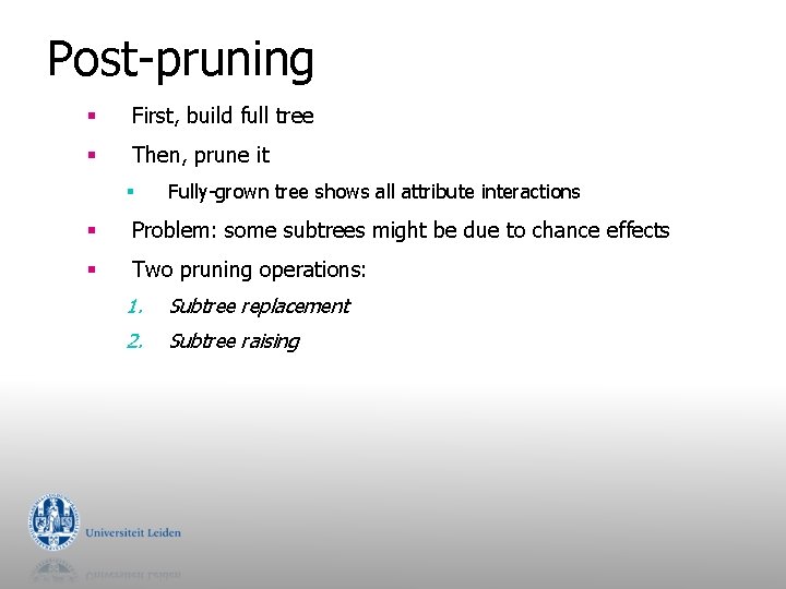 C 4 5 pruning decision trees Quiz 1