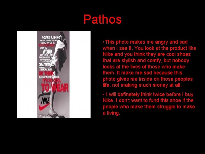 Parody of Nike ad By Maeghann Alexander Adbusters