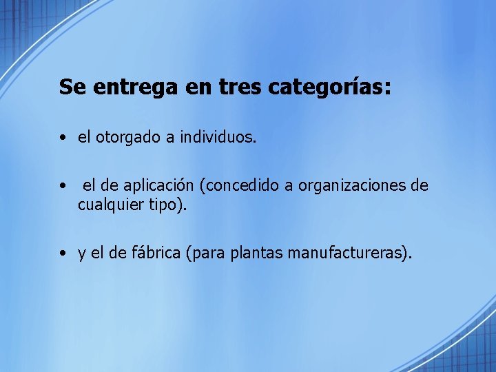 Premios de Calidad PREMIO DEMING PREMIO NACIONAL DE