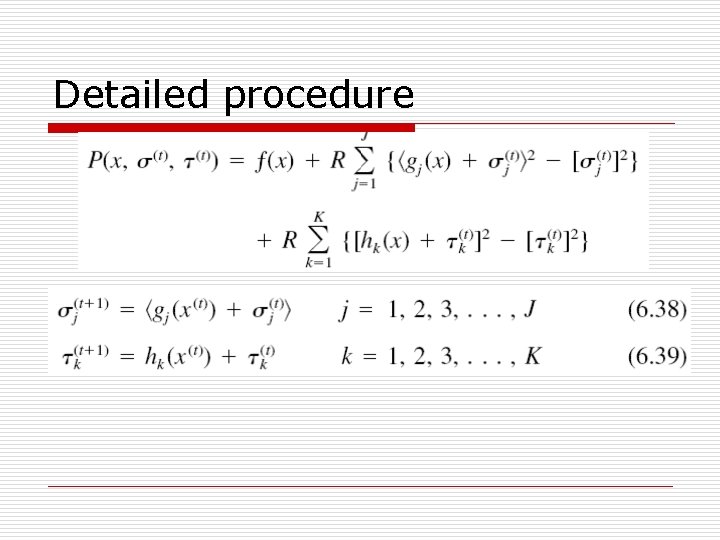 Transformation Methods MOM Method of Multipliers Study of