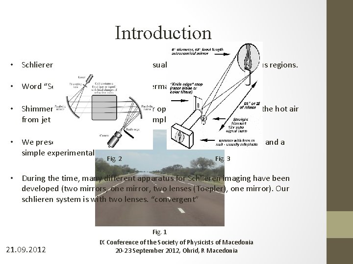 SCHLIEREN IMAGING METHOD AND ITS APPLICATION FOR VISUALIZING