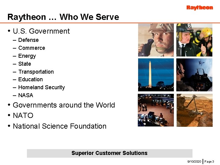 Corporate Overview May 2004 Raytheon Who We Are