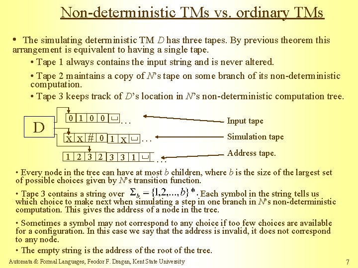 CHAPTER 3 The ChurchTuring Thesis Contents Turing Machines