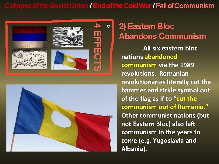 4 CAUSES Collapse of the Soviet Union End