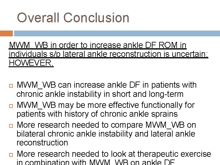 RANGE OF MOTION AFTER A LATERAL ANKLE RECONSTRUCTION