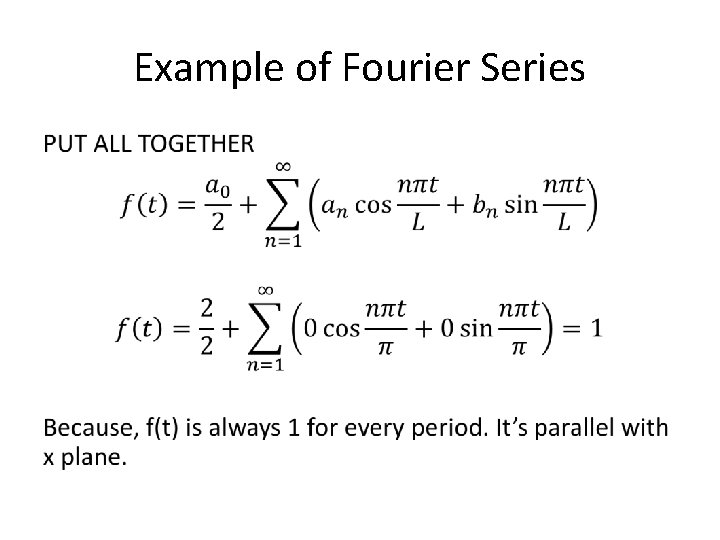 Fourier Series What will you learn Contents How