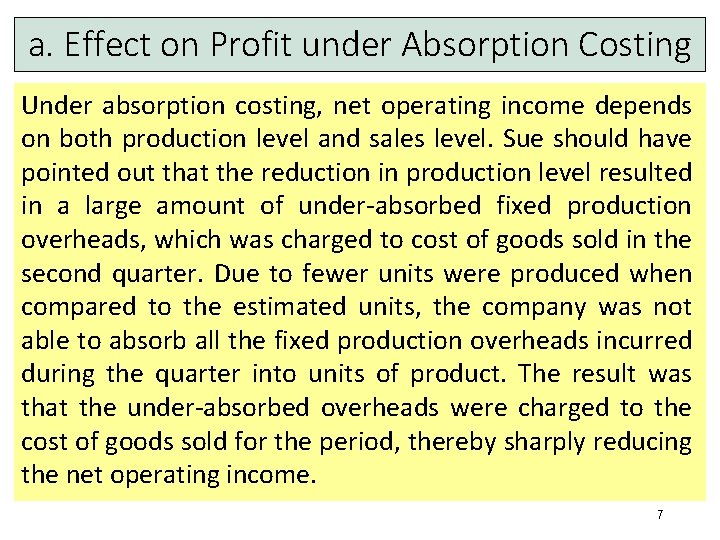 Absorption and Marginal Costing Lesson 5 1 Compare