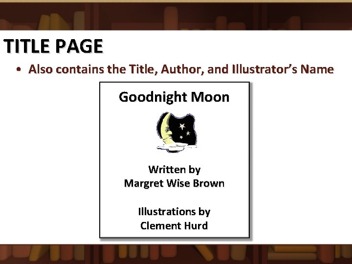 Parts of a Book Direct Instruction and Test