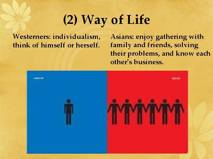 Differences between Westerners and Asians A Nondefinitive Discussion