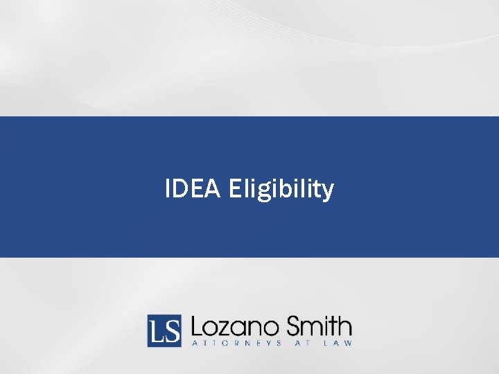 Legal Overview The Basics for Part B of