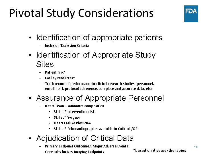 Pivotal Trial Design Considerations for Transcatheter Tricuspid Valve