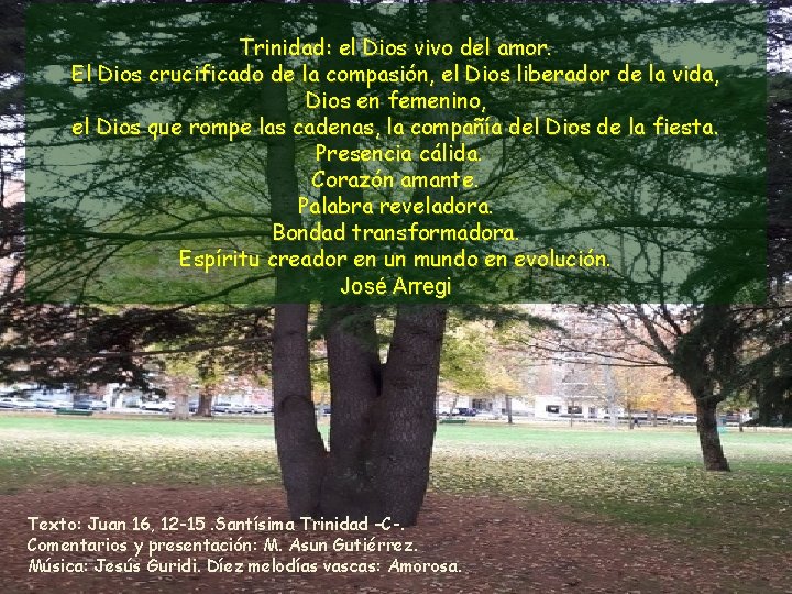 Trinidad el Dios vivo del amor El Dios