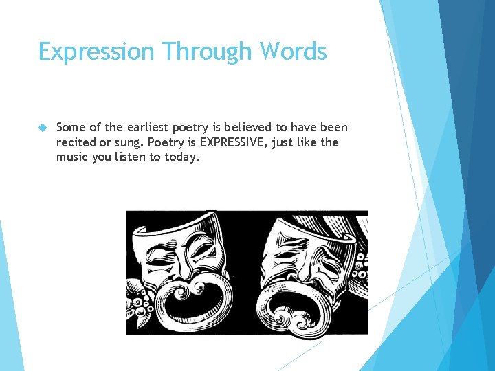 Introduction to poetry Poem A verbal composition designed