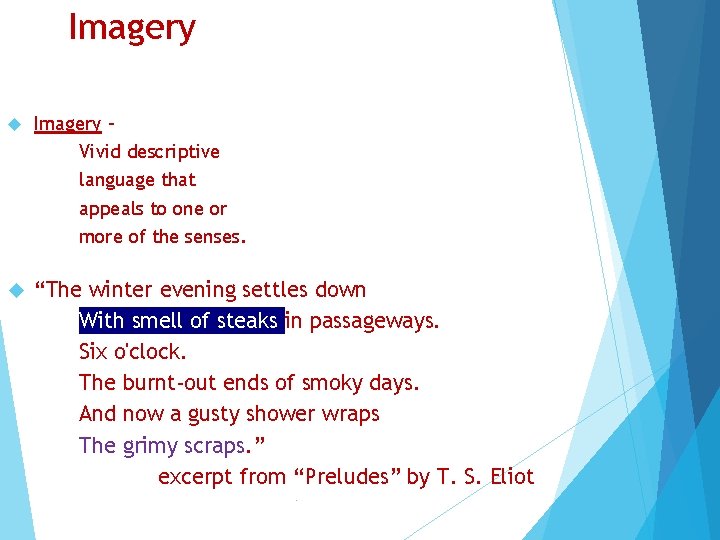 Introduction to poetry Poem A verbal composition designed