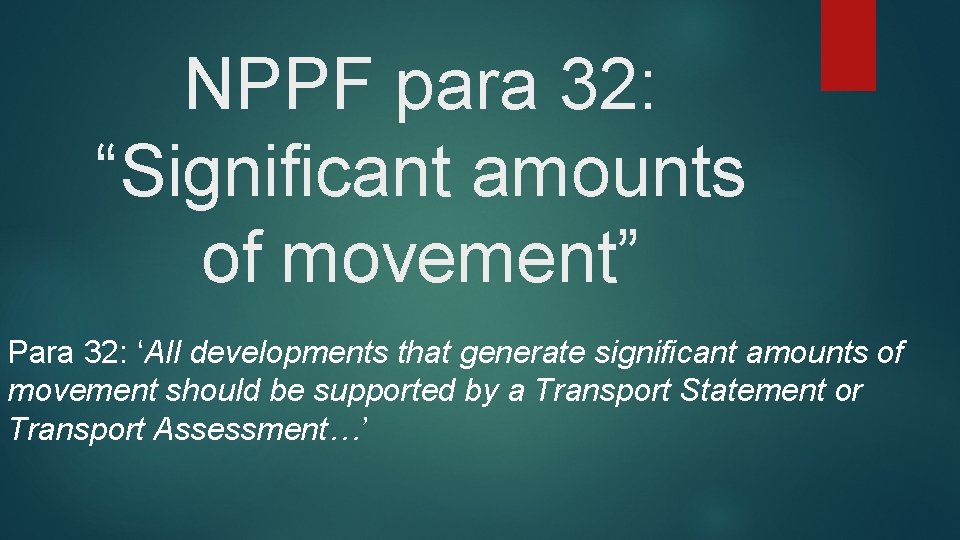 A discussion upon the NPPFs use of Severe