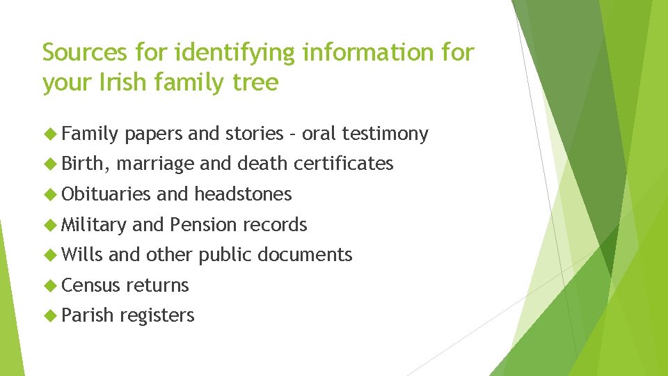 Drawing your Irish Family Tree Lorna Moloney Clans