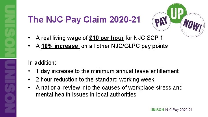 For council and school workers The NJC Pay