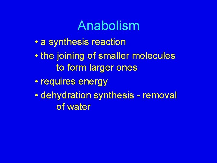 Anatomy and Physiology I Cellular Metabolism Instructor Mary