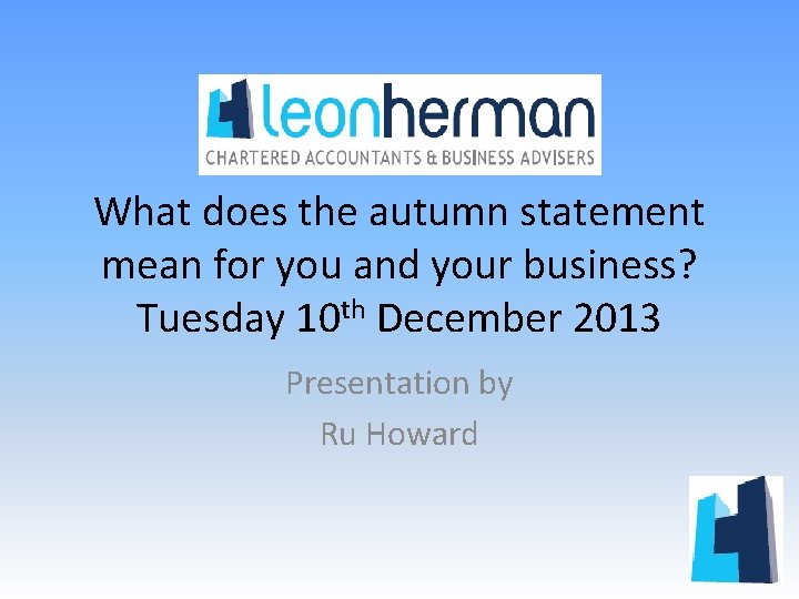 What does the autumn statement mean for you