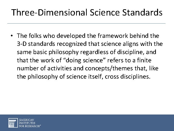 An Introduction to Writing 3 DScience Assessment Entities