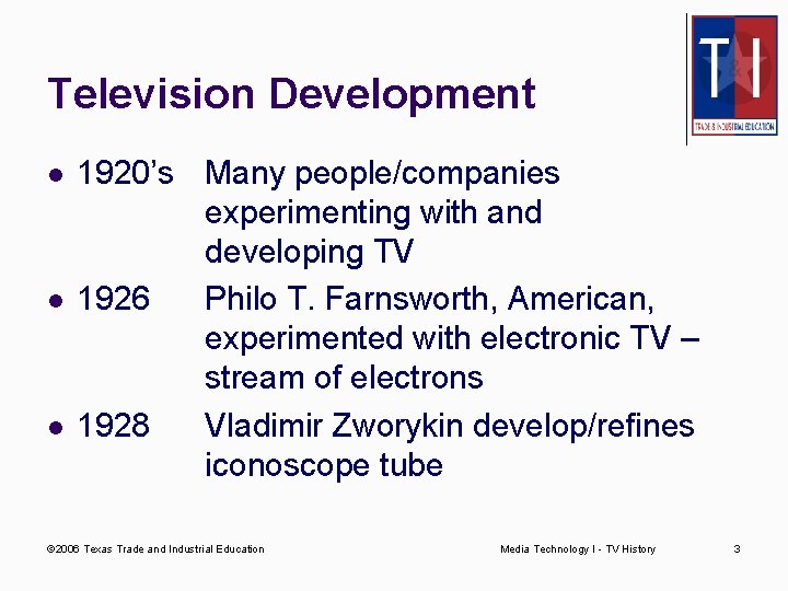 Media Technology Unit Subtitle Brief History of American