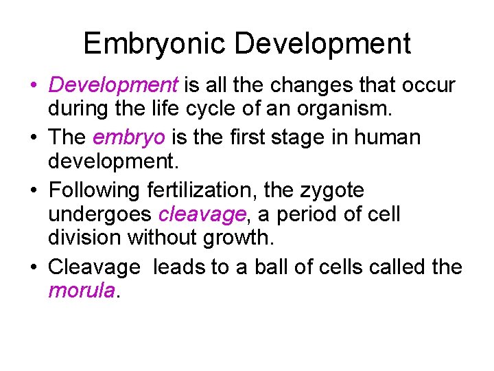 Chapter 22 Aging Fertilization Depolarization of the eggs