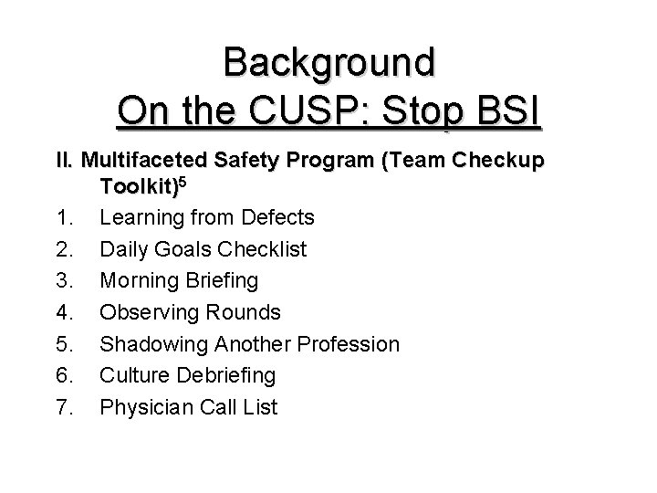 Factors determining success in reduction of Central Line