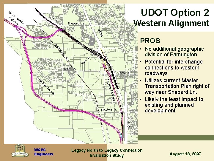 Legacy North to Legacy Connection Evaluation Study August
